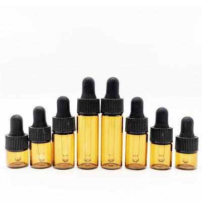 China 1ml 2ml 3ml 5ml Mini Glass Vials Dropper Bottle For Essential Oil for sale