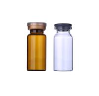 China OEM ODM Amber Medicine Tiny Mini Glass Vials With Lid Rubber Stopper for sale