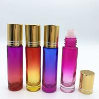 China Rainbow Gradient Empty Perfume Rollerball Bottle Airtight Non Toxic for sale