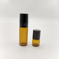 China Refillable Clear 5ml 10ml Amber Glass Vials With Roller Ball for sale