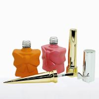 China Cosmetics Glass Matte Gel Polish Bottle with Pretty Plastic Screw Cap Round for sale