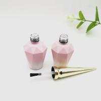 China 13ml Pointed Lid Nail Polish Bottles Gold Cap Nail Polish Jars for sale