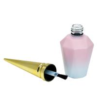 China 10ml 15ml Metallic Caps Fingernail Polish Bottles Containers for sale