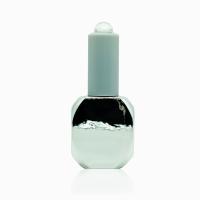 China 8ml 10ml Electroplated Silver Nail Polish Glass Bottles With Brush Cap for sale