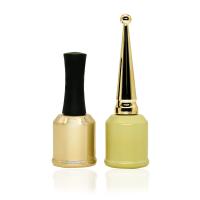 China 8ml 10ml Electroplated Silver Nail Polish Glass Bottles With Brush Cap for sale