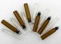 China Refillable Glass Rollerball Perfume Bottles 3ml 4ml 5ml Clear Transparent for sale