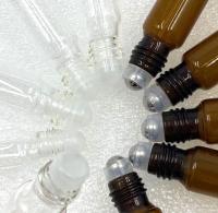 China Refillable Glass Rollerball Perfume Bottles 3ml 4ml 5ml Clear Transparent for sale