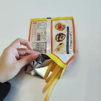 China Custom Brand Laminated Back Seal Packing Bag Plastic Pillow Bags For Snack Foods for sale