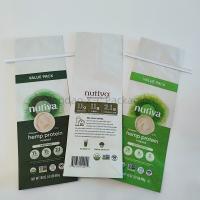 China Customized Compostable Biodegradable Food Grade Block Bottom Cafe Coffee Packaging Bag Zip Packing Pouch With Plastic Valve for sale
