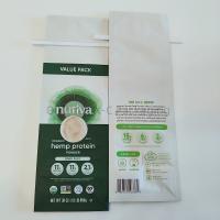 China Customized Compostable Biodegradable Food Grade Block Bottom Cafe Coffee Packaging Bag Zip Packing Pouch With Plastic Valve for sale