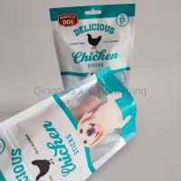 China Custom Made Zip Lock Pet Food Packaging Bags Diamond Patterned With Heat Seal for sale