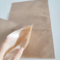 China Open Top Plain Design Kraft Paper Bag , Custom Printed Brown Paper Shopping Bags for sale