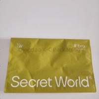 China Kraft Paper Packaging Bag Button Sealing with Temporary Plastic Adhesive Surface for sale