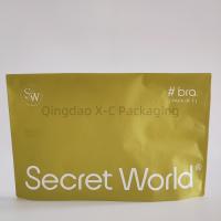 China Kraft Paper Packaging Bag Button Sealing with Temporary Plastic Adhesive Surface for sale