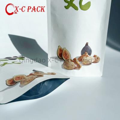 China Stand Up Zipper Brown Kraft Paper Resealable Ziplock Heat Sealable Food Storage Doypack Packaging Pouches Bag for sale