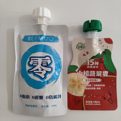 China Spout Stand Up Bag with Up To 11 Colors and Excellent Moisture And Oxygen Barrier for Liquid And Puree Packaging for sale