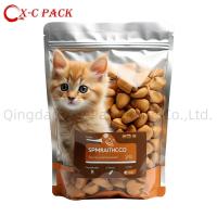 China 3 Side Seal Flat Zipper Stand Up Pouches For Snacks And Coffee With Window Up To 11 Colors for sale