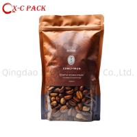 China 3 Side Seal Flat Zipper Stand Up Pouches For Snacks And Coffee With Window Up To 11 Colors for sale