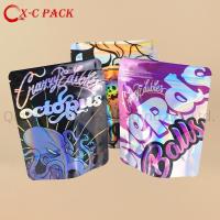 China 3 Side Seal Flat Zipper Stand Up Pouches For Snacks And Coffee With Window Up To 11 Colors for sale