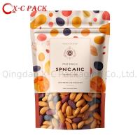 China 3 Side Seal Flat Zipper Stand Up Pouches For Snacks And Coffee With Window Up To 11 Colors for sale
