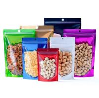 China Customizable Recyclable Plastic Zip Lock Bags with Window for Food and Candy Up to 11 Colors for sale