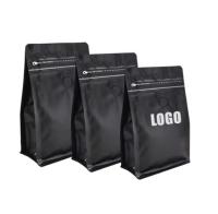 China Reinforced Zip Lock Resealable Flat Bottom Pouch For Coffee And Nuts QC 100% Inspection for sale