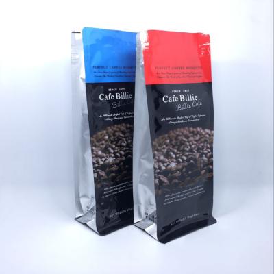 China Reinforced Zip Lock Resealable Flat Bottom Pouch For Coffee And Nuts QC 100% Inspection for sale