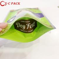 China Customizable Transparent Window Pet Food Storage Bags With Measured Feeding Spout And Anti Static Technology Zipper Lock Pouch for sale