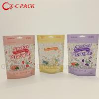 China Recyclable plastic pet food packaging aluminized doypack stand up bag resealed for sale