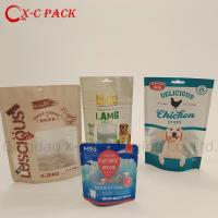 China Recyclable plastic pet food packaging aluminized doypack stand up bag resealed for sale