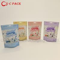 China Recyclable plastic pet food packaging aluminized doypack stand up bag resealed for sale