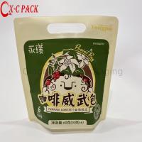 China Coffee Bags with Valve Black High Barrier Aluminum Foil Flat Bottom Standing Empty Coffee Beans Storage Bag for sale