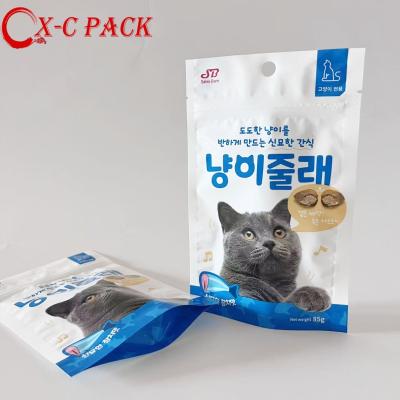 China Wholesale Customized Plastic Pet Food Packaging Snack Cat Dog Wet Pet Food Bags Standing up Pouch with Zipper Packaging Bag for sale