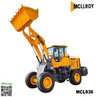 China MCL936 Front End Wheel Loader Rate Load 1800kg Dump Supercharged Air Brake for sale