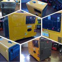 China Open Type Power 5kva Air-cooled Diesel Driven Generator with 10 inch Wheels for sale