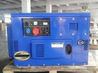 China Soundproof Air Cooled 10kVA Double Cylinder Diesel Generator with Recoil / Electric Start for sale