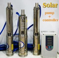 China Brushless Solar Powered Submersible Water Pumps Deep Well High Pressure for sale