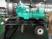 China Water Cooled 100kVA Diesel Trailer Generator Cummins Engine With Soundproof Canopy for sale