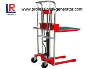 China Warehouse Transport Equipment High Lift Hand Mini Stacker With Standard Platform for sale