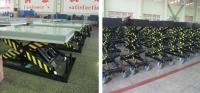 China Heavy Duty Hydraulic Mini Scissor Small Electric Lift Table 860MM Lift Height for sale