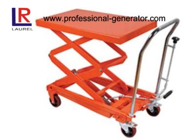 China 350kg Mini Hydraulic Hand Table Truck Mobile Industrial Material Handling Equipment for sale
