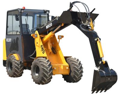 China Two Speed 24km/h 2000kg Mini Wheel Loader With Rock Grapple Bucket for sale