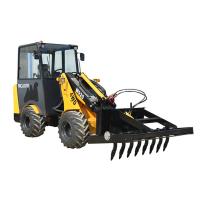 China Two Speed 24km/h 2000kg Mini Wheel Loader With Rock Grapple Bucket for sale