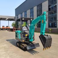 China Landscaping 20Mpa 9.6KN 1.6T 0.04m3 Mini Wheel Excavator for sale