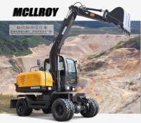 China 360° Rotation 21Mpa 6.5T 0.25m3 Wheel Excavator for sale