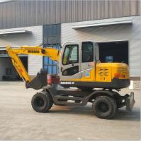 China 360° Rotation 21Mpa 6.5T 0.25m3 Wheel Excavator for sale