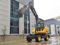 China Digging Reach 7200mm 13 Ton 0.4m3 Wheel Excavator for sale