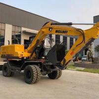 China Multifunction 90KN 12500kg 0.5m3 Wheel Excavator for sale