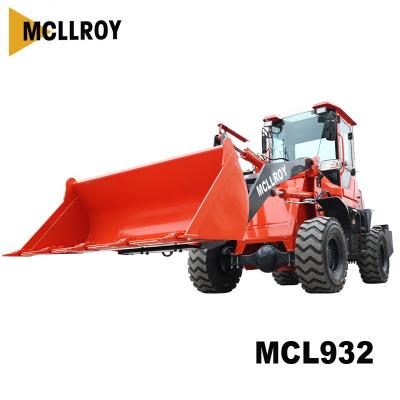 China MCL932 ZL932 Mini Articulated Wheel Loader Operating Weight 3700kg  Compact Wheel Loader Mini Construction Machines for sale
