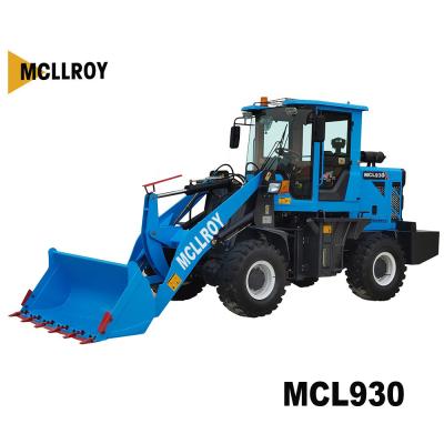 China Mini Wheel Loader MCL930 ZL930  Oparating Weight 3300kg Cvt Transmission Compact Wheel Loade Hydraulic Pilot For Option for sale